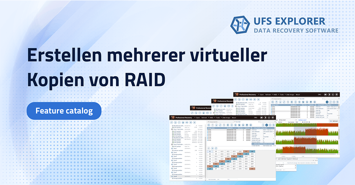 Erstellen einer Kopie der RAID-Konfiguration mit UFS Explorer