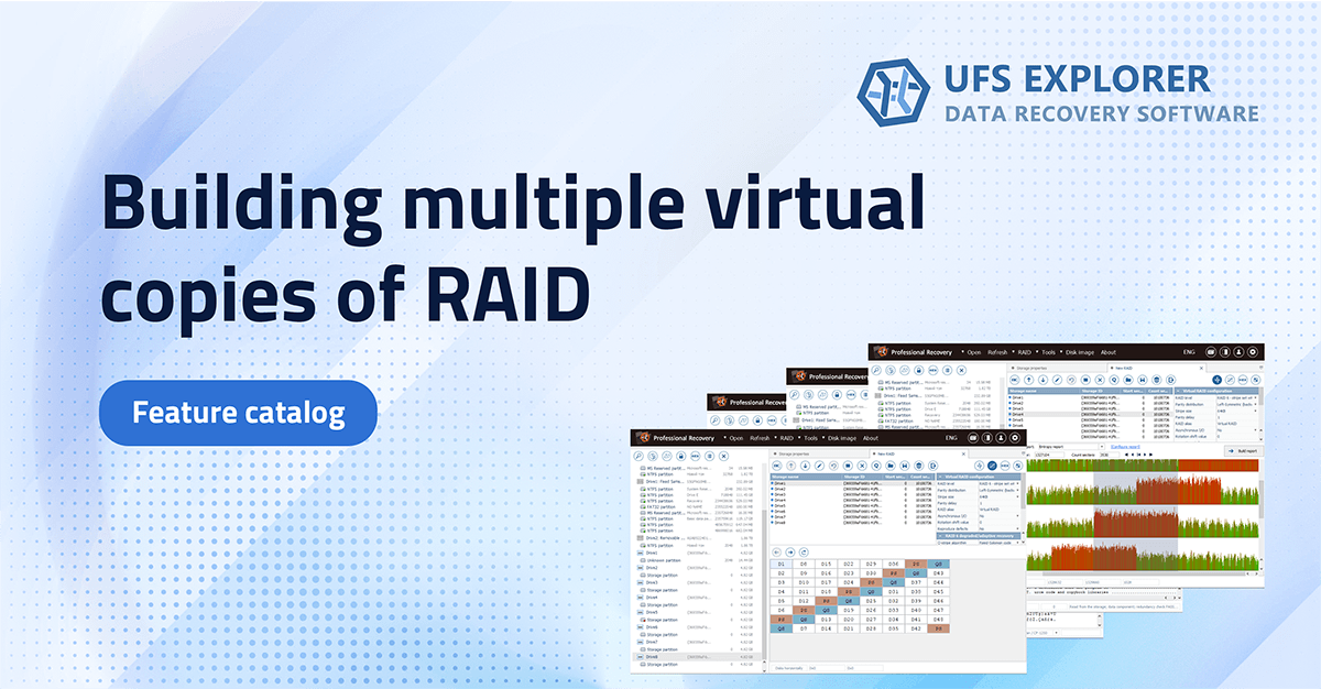 Creating a RAID configuration copy with UFS Explorer