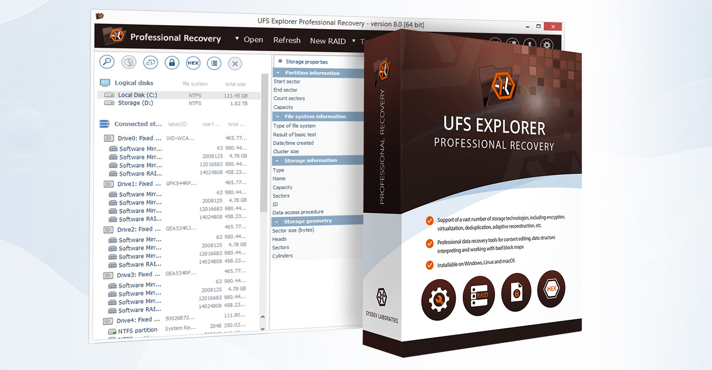 Advanced software indispensable in professional data recovery