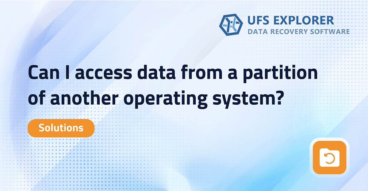 Quick access to data from a different OS